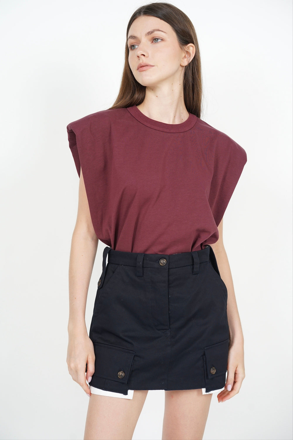 Muscle Tank Top in Maroon