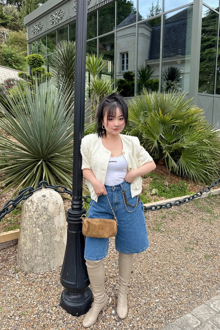 High Waist Berms in Blue